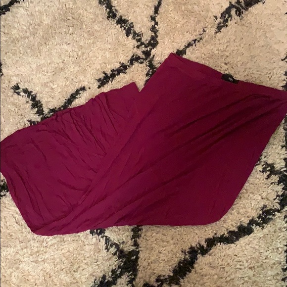 Skirts | Maroon Maxi Skirt | Poshmark